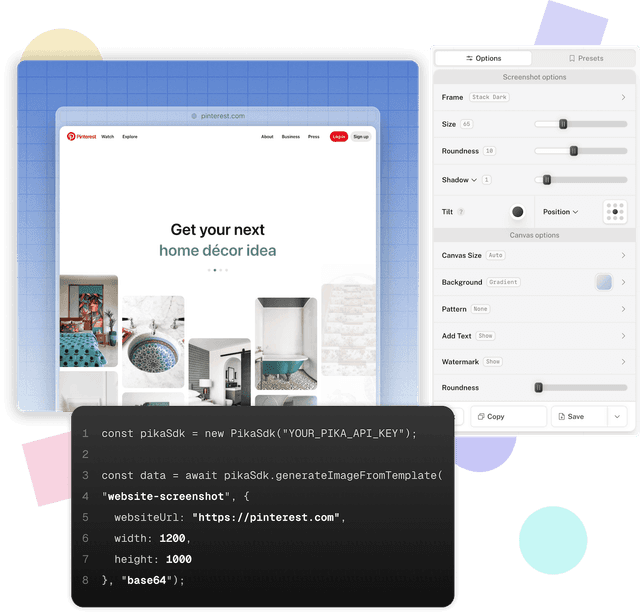 Pika – Screenshot Generation and API
