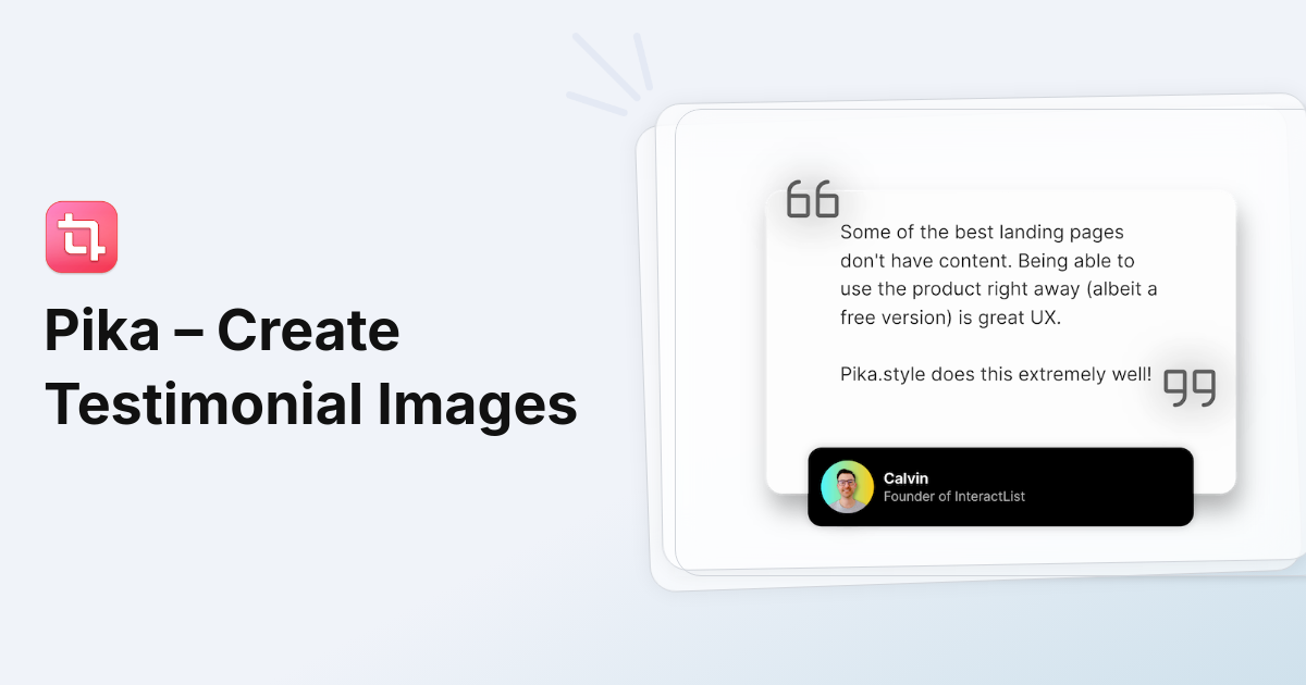 Pika – Create Testimonial Images